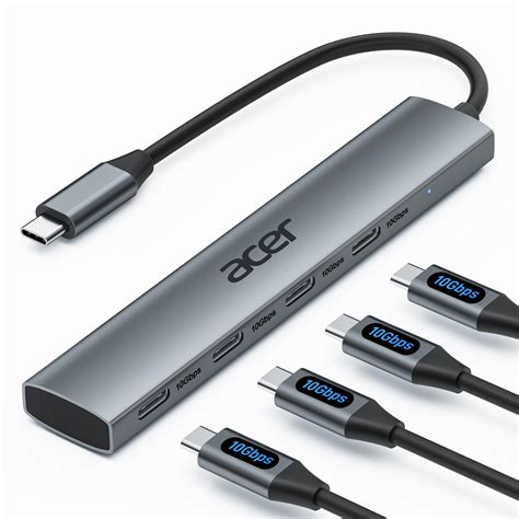 Acer Usb C Hub Gbps Type C Splitter With Usbc Port High Speed Type C Multiport Adapter