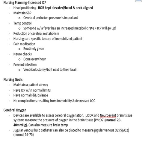 Icp Critical Care Nursing Notes About Increased Intracranial Pressure