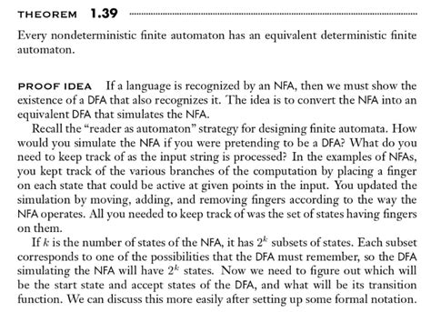 Solved Use The Construction Given In Theorem 1 39 To Convert
