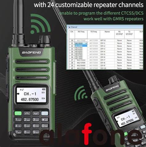 BAOFENG GM 15 Pro Dual Band Handheld Radio 30 GMRS 11 NoAA Weather Channels 220 Scanner ALAFONE