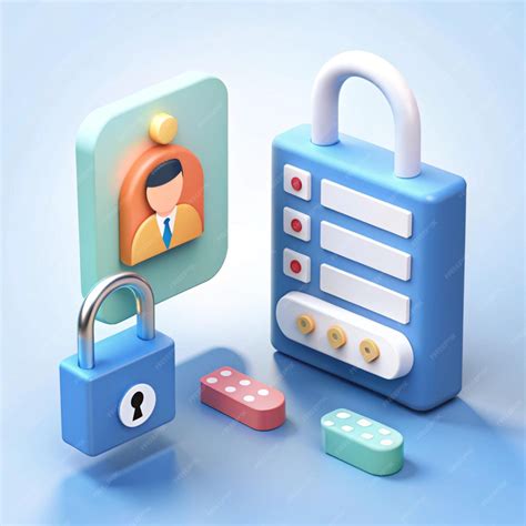 3d Password Reset Illustration Update Personal Data Concept Getting A New Username And Password