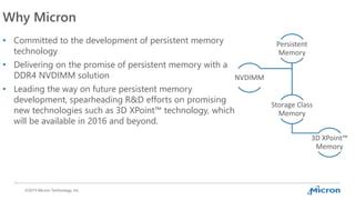 Micron Persistent Memory NVDIMM PDF Data Storage And Warehousing Computing