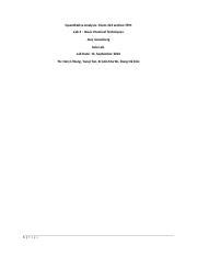 Lab Report On Basic Chemical Techniques And Quantitative Course Hero