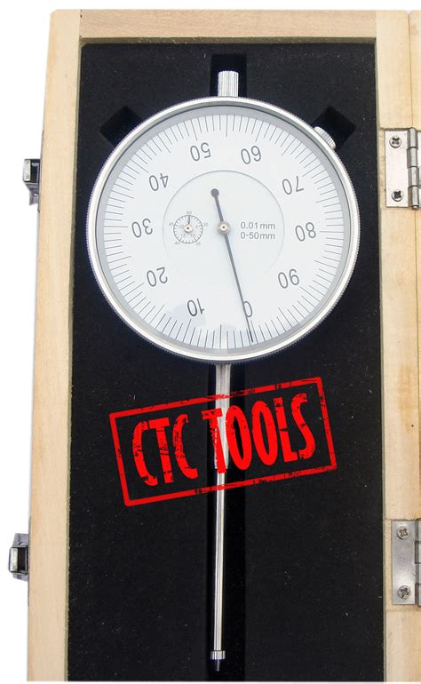 DIAL INDICATOR GAUGE 0 01MM LONG TRAVEL 50MM H06 CTC Tools