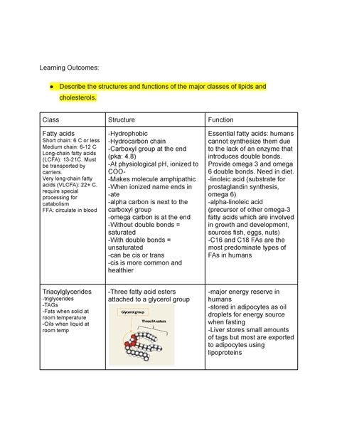 Biochem Module 5 Learning Outcomes Learning Outcomes Describe The