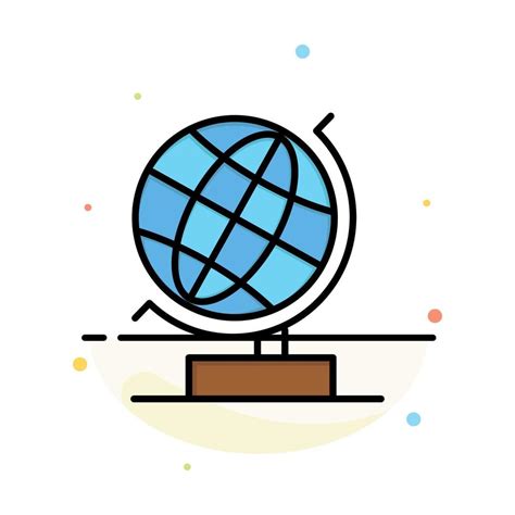 World Office Globe Web Abstract Flat Color Icon Template 19110261