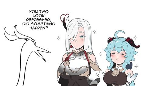 Ganyu Shenhe Xianyun And Cloud Retainer Genshin Impact Drawn By Yuushiba Danbooru