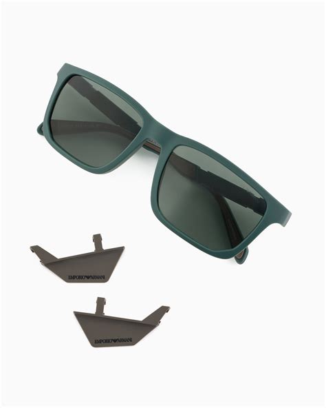 Mens Rectangular Sunglasses Emporio Armani