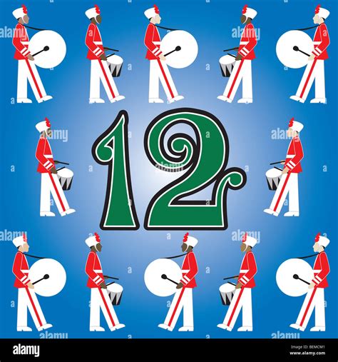Twelve Drummers Drumming Clipart