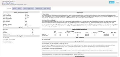 Fixed Annuity Database For Insurance Professionals Current And Historical Annuity Rates