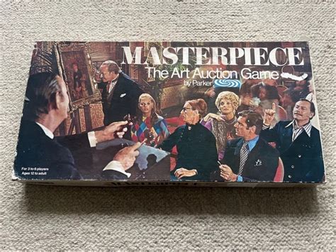 Vintage Masterpiece Board Game Parker Brothers 1970 Classic Art Auction