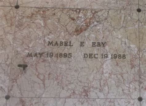 Mabel Esther Galbreath Eby 1895 1988 Find A Grave Memorial