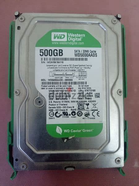 Western Sata Hard Drive 500 Gb هارد ديسك Ddr2 2gb Ram Computer