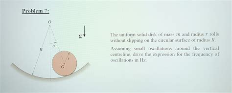 solved problem 7 the uniform solid disk of mass m ﻿and