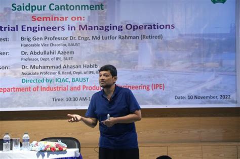 seminar on role of industrial engineers in managing operations by