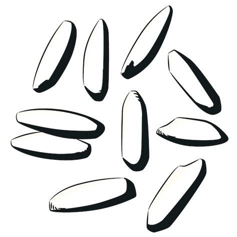 Premium Vector Silhouette Rice Grains Asian Staple Food