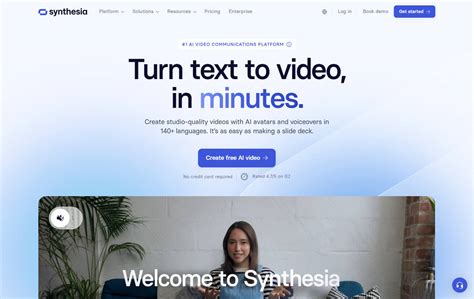 synthesia 利用ai技术将文本脚本自动转换为高质量虚拟人物视 智趣ai甄选