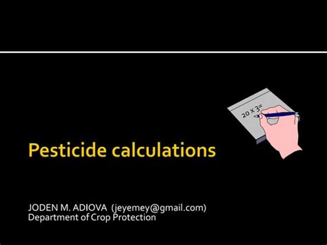 Pesticide Calculation Review 2013 Post Pptx
