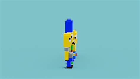 3d model voxel simpsons vr ar low poly cgtrader