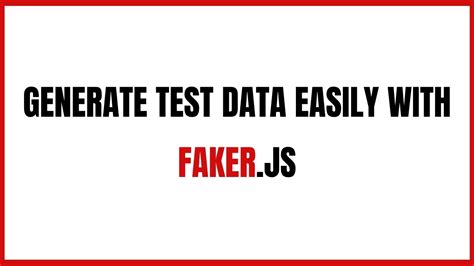 Generate Dummy Data For Tables In JavaScript With Faker Js YouTube