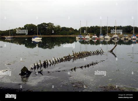 England Coastal Pathan Old Wreck Fareham Creek Fareham Hants Pic