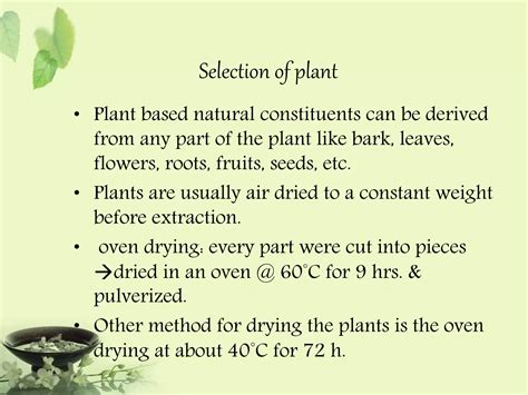 Phytochemical Extraction Ppt Herbs And Supplements Alternative