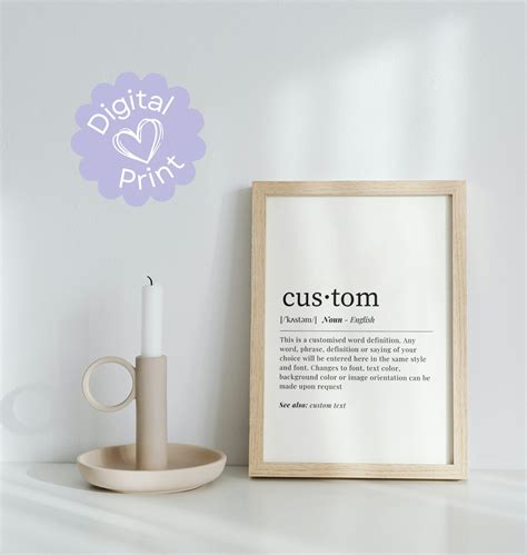 Custom Definition Digital Print Custom Wall Print Custom Definition