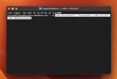 How To Flush DNS Cache On Mac In MacOS Sonoma Or Later