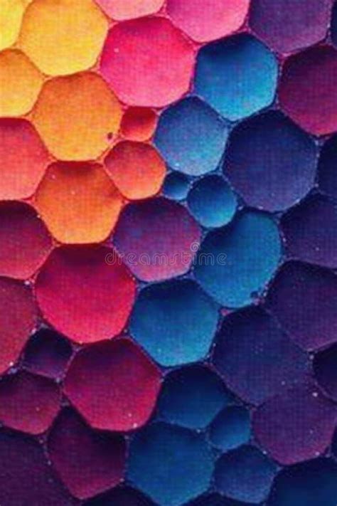 Interlocking Hexagons Smooth Color Transition Interlocking Pattern Gradient Stock