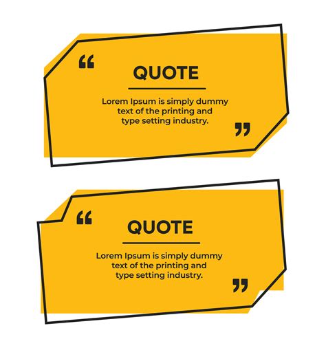 Quotation Mark Speech Text Box Frame In Geometric Outline Shapes Set Illustration 46359918