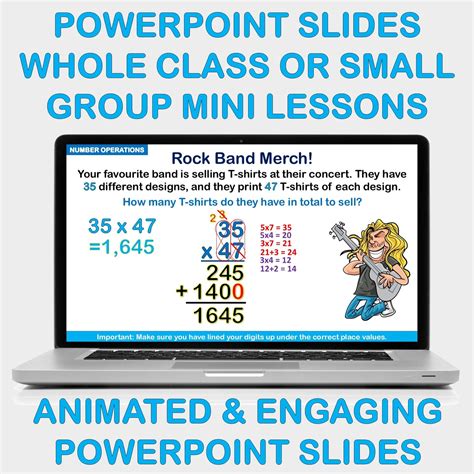 Standard Algorithm Multiplication 2 Digit By 2 Digit Numbers Powerpoint