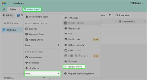 airtable sync integration tableau online airtable support