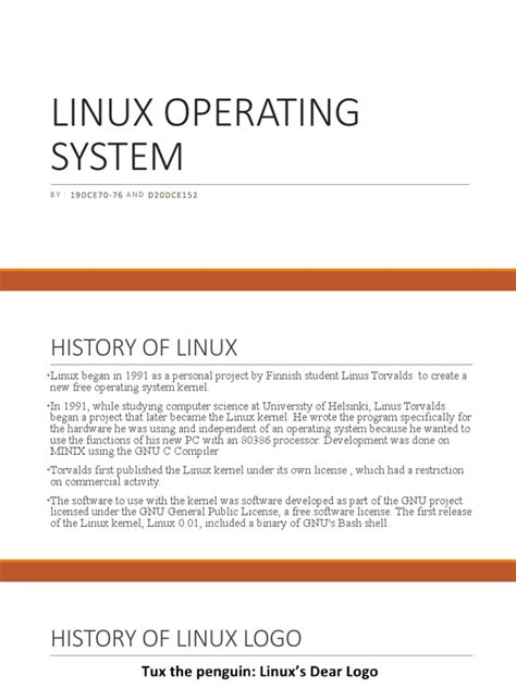 linux group presentation pdf linux operating system