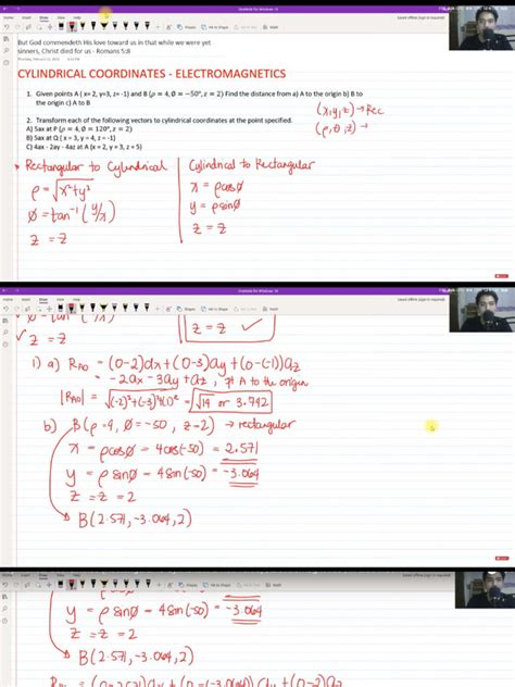 The Cylindrical And Rectangular Coordinates System Pdf