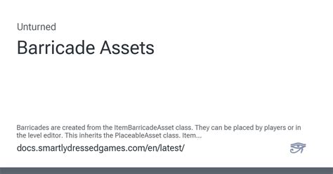 Barricade Assets — Unturned 3 X Documentation