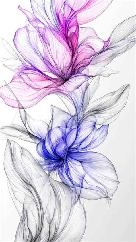 Abstract Floral Design With Soft Colors And Flowing Lines Stock Illustration Illustration Of