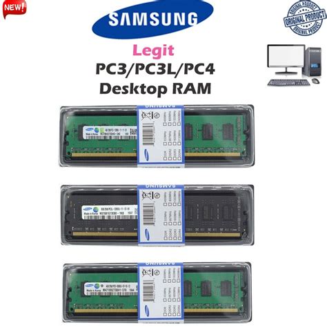 Samsung Ram Ddr3 Ddr4 4gb 8gb 1333 16002133 2400 2666mhz Desktop Pc3 Pc4 Memory Stick Shopee