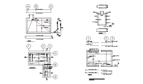 Water Tank Structure And Construction Drawing In DWG File