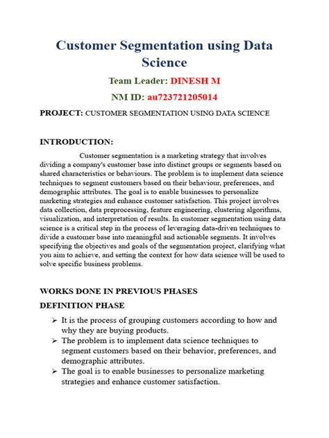Ads Phase 4 Pdf Market Segmentation Machine Learning