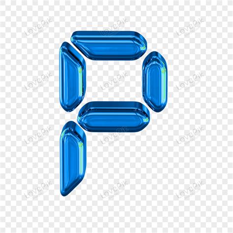 디지털 텍스트 문자 P로 만든 파란색 3d 기호 Png 일러스트 무료 다운로드 Lovepik