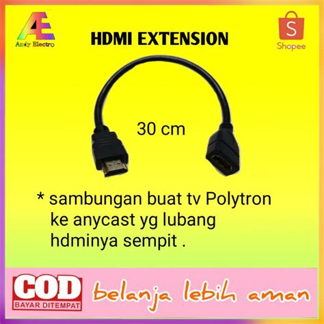 Jual KABEL HDMI EXTENSION MALE TO FEMALE SAMBUNGAN HDMI EXTENSION SAMBUNGAN HDMI TV POLYTRON