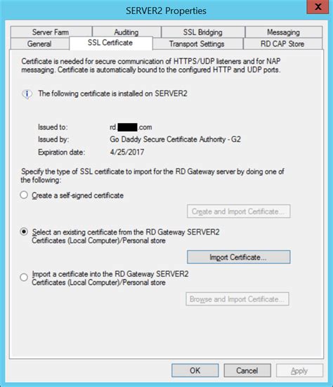 Solved Wrong SSL Certificate On WIndows 7 Client Using RD Web Access To WIndows 2012 R2 Remote