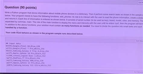 Solved Question 90 Points Write A Python Program That