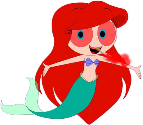 Princess Ariel Red Smoking Cigarettes By Twsastebt707 On Deviantart