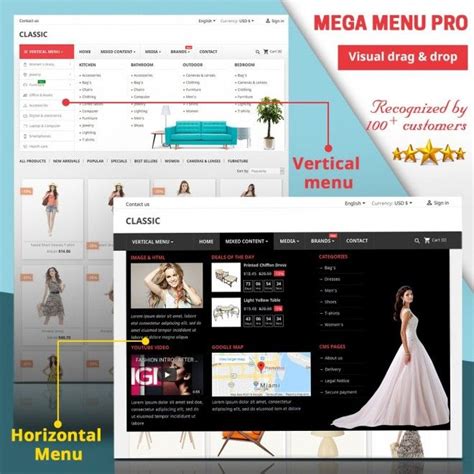 Mega Menu Pro Feature Rich Prestashop Mega Menu Module Mega Menu