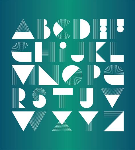 Geometric Typeface Design On Behance Geometric Typeface Design On Behance
