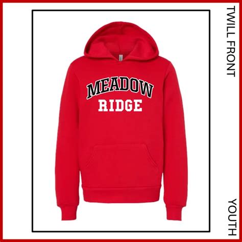 Mdr Meadow Ridge Red Youth Sponge Fleece Pullover Hoodie