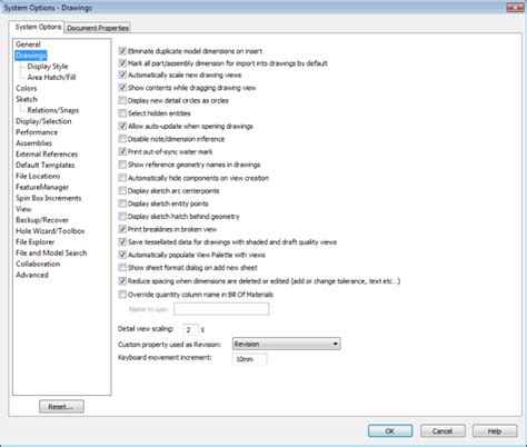 System Options Drawings 2011 Solidworks Api Help