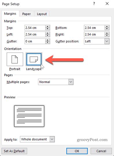 How To Make One Page Landscape In Microsoft Word