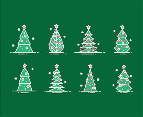 만화 크리스마스 트리 단순 Eps Uidownload